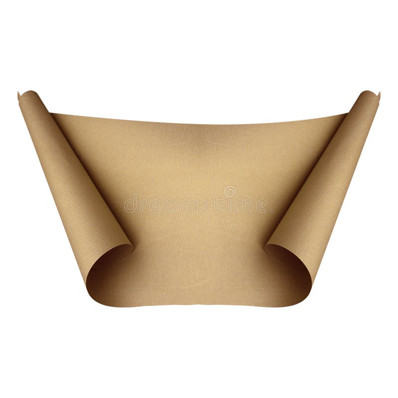 Textured Patterned Scroll Brown Old Paper Roll Stock Illustration ...