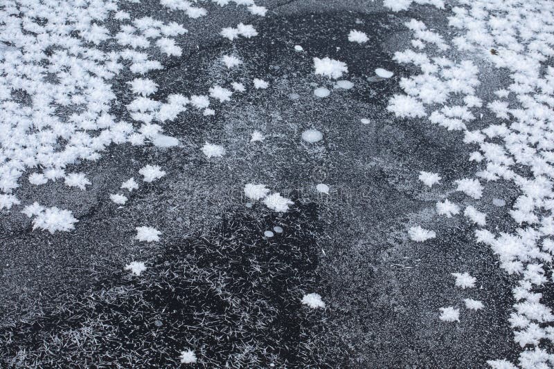 Textured Patterns on Melted Ice Stock Photo - Image of landscape, lake ...
