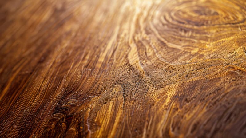 Textured Patterns on Smooth Polished Teak Wood Surface, Close-Up View ...