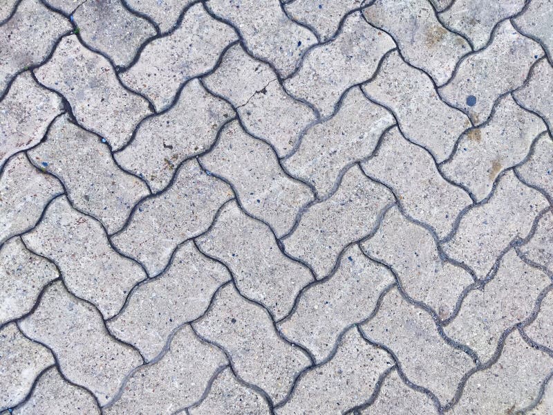 Textured Paving Stones Create a Wavy Pattern on a Walkway in a ...