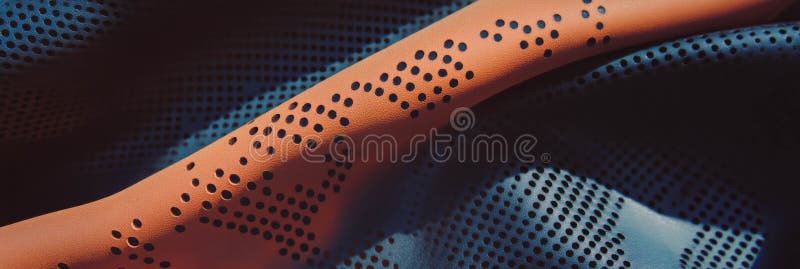 Textured Perforated Leather Showcasing Unique Patterns in Matte Plastic ...