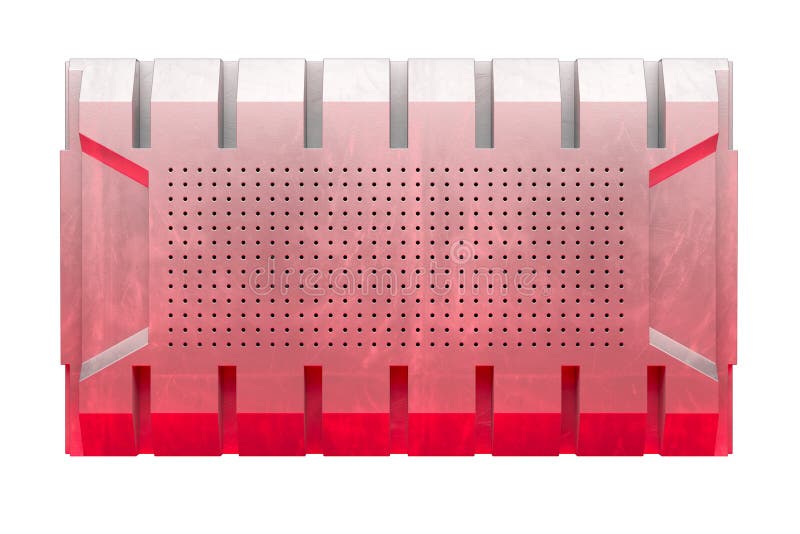 Textured Perforated Red Metallic Sci Fi Panel Stock Illustration ...