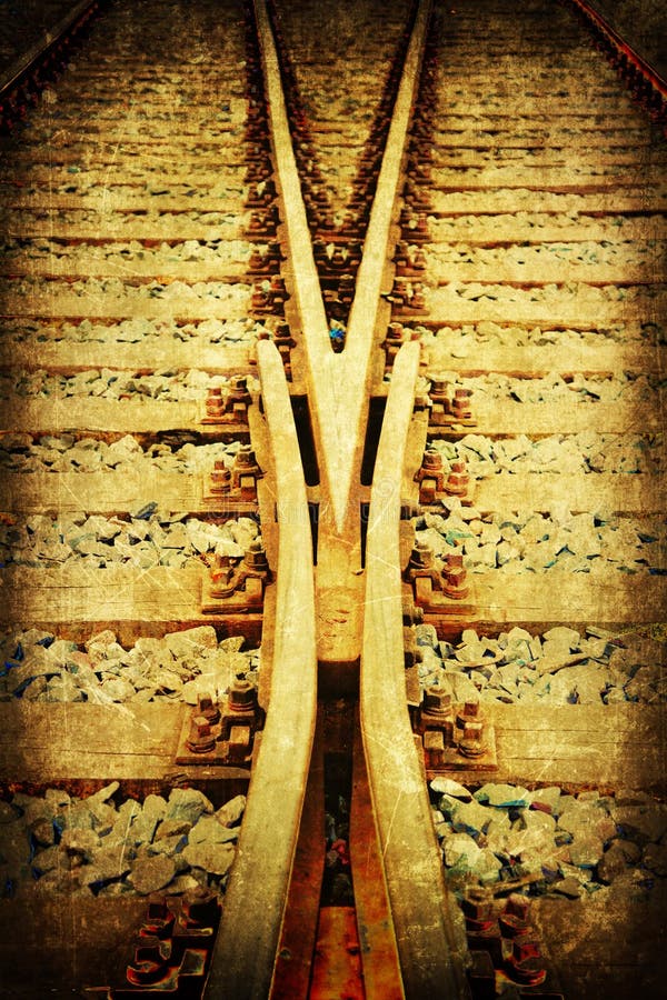 Textured Picture of Rail Tracks Stock Photo - Image of crushed ...