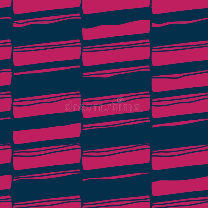 Textured Pink Blocks on Dark Blue Background Seamless. Stock Vector ...