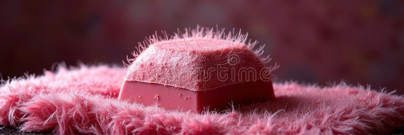 Textured Pink Object with Furry and Hairy Details on Fluffy Surface ...