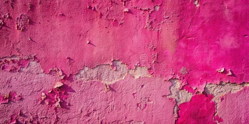 Textured Pink Wall with Peeling Paint and Rough Surface. Generative AI ...