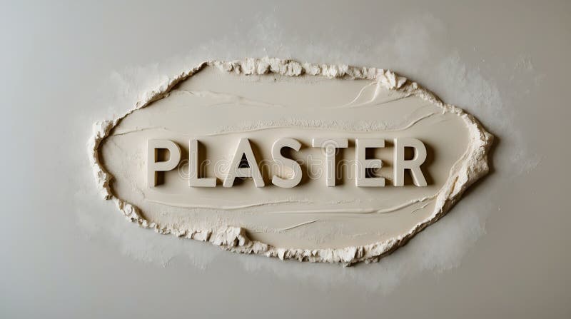 Textured Plaster Art Showcasing the Word Plaster in a Subtle Design on ...