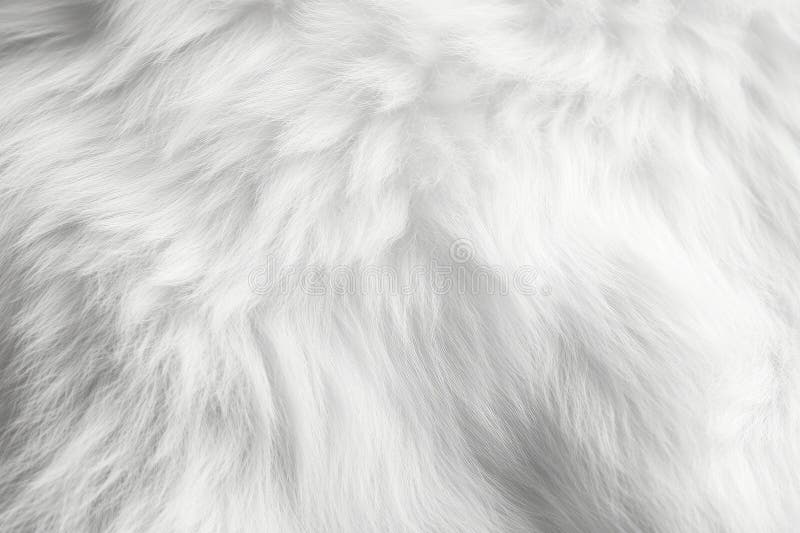 Textured Polar Bear Fur, Thick and Fluffy White with Subtle Variations ...
