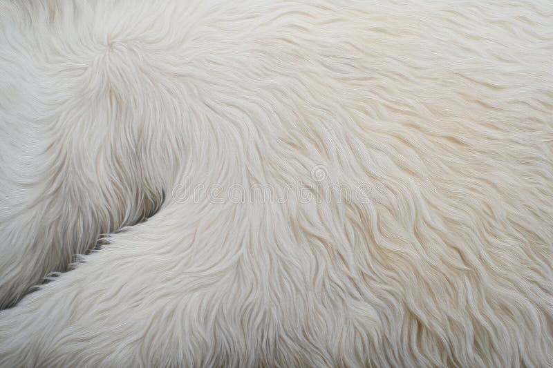 Textured Polar Bear Fur, Thick and Fluffy White with Subtle Variations ...