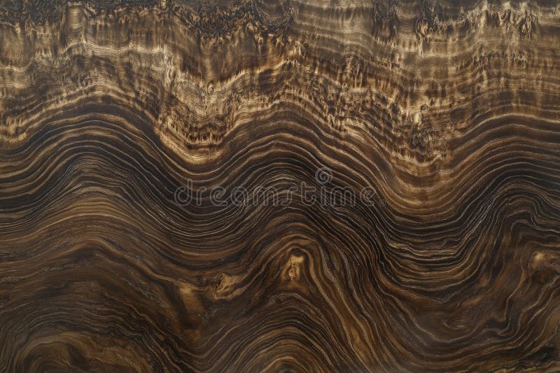 Textured Polished Wood, Deep Walnut Tones with Visible Natural Grain ...