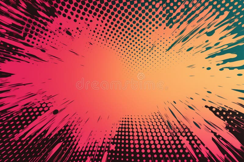 Textured Pop Art Backdrop in the Style of a Comic Book Stock ...