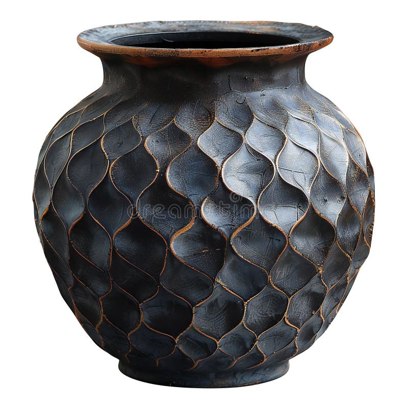 Textured Pot Design Isolated on White Background , High Resolution ...