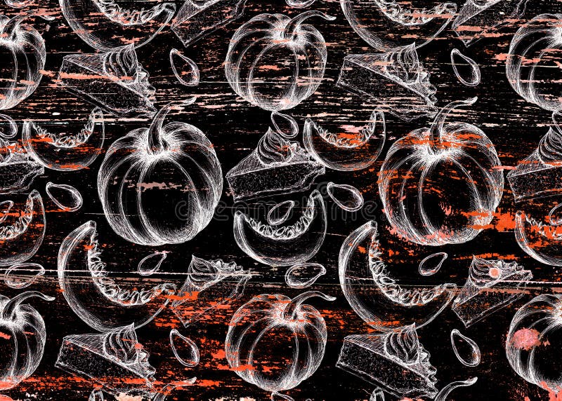 Textured pumpkin pattern stock illustration. Illustration of cuisine ...