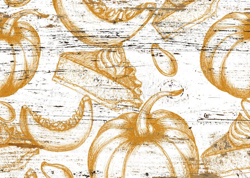 Textured pumpkin pattern stock illustration. Illustration of template ...