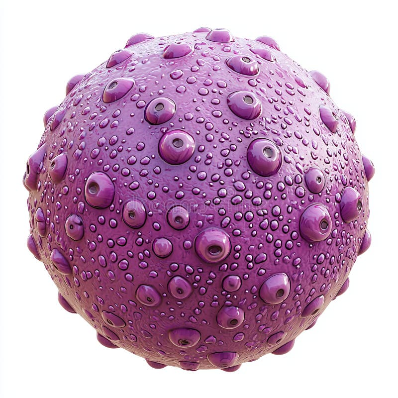 Textured Purple Sphere with Bubbles and Bumps for Abstract Backgrounds ...