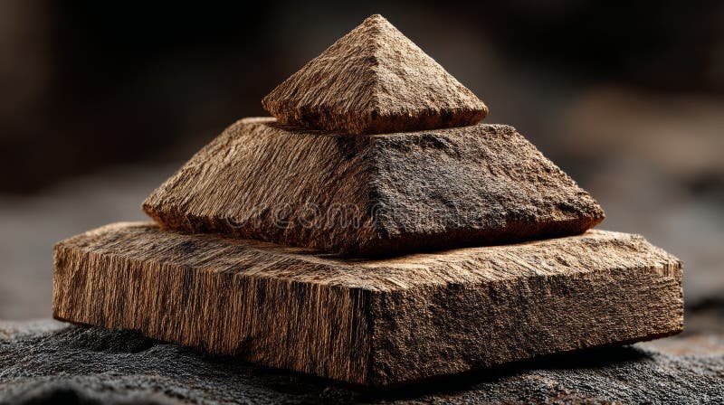 Textured Pyramid Structure Symbolizing Risk Management Steps To Achieve ...