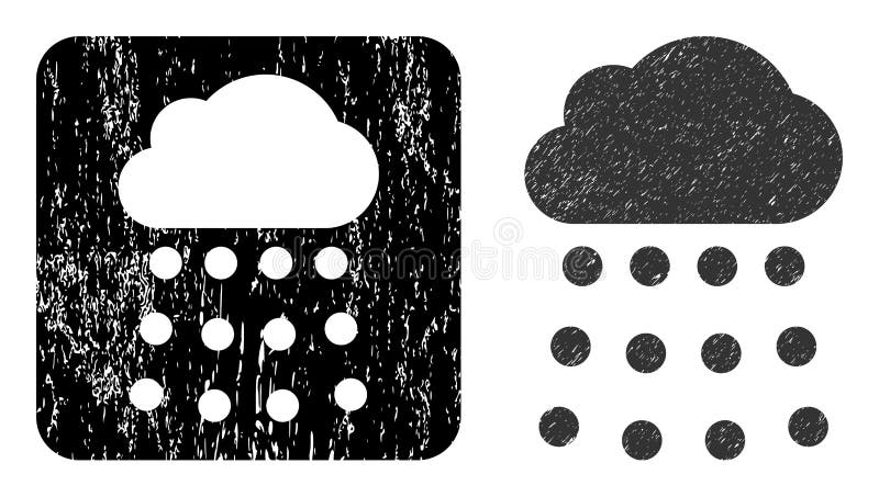 Textured Rain Cloud Stencil Watermark Stock Vector - Illustration of ...