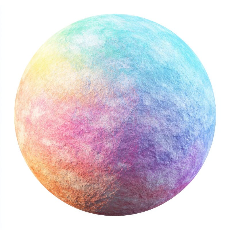 Textured Rainbow Sphere on White Background Stock Illustration ...