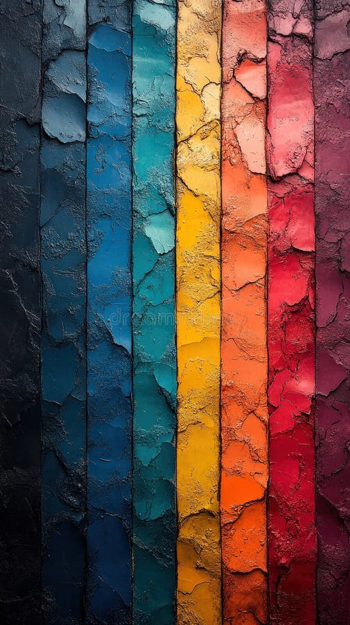 Textured Rainbow Stripes on Dark Background Stock Photo - Image of ...