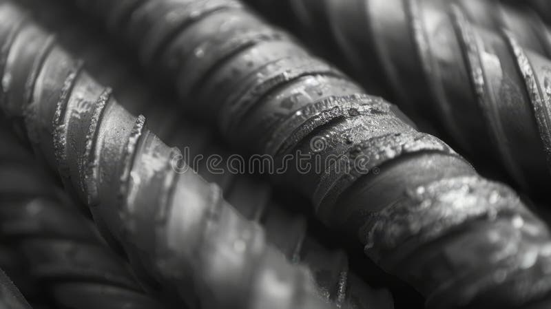 The Textured Rebar Rods. AI Generated Stock Photo - Image of metal ...