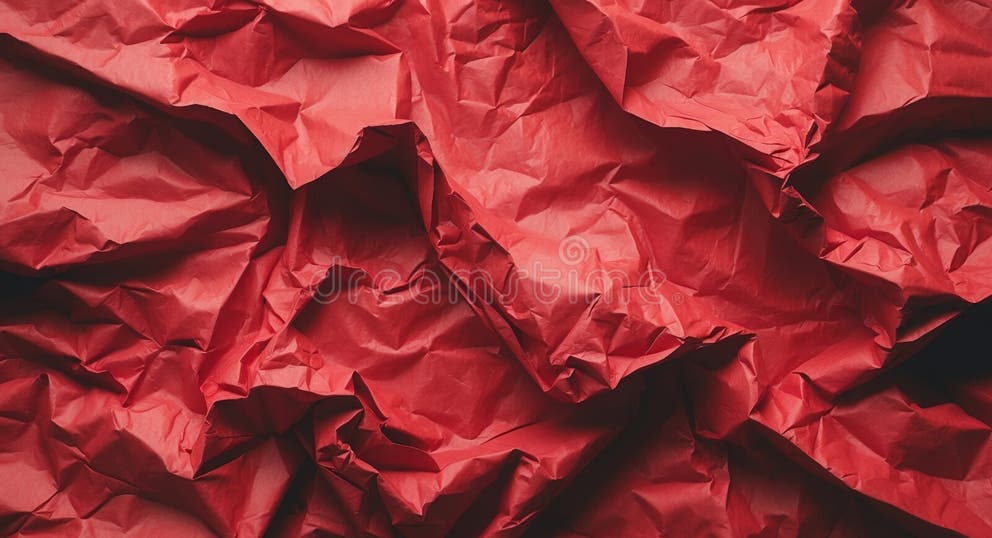Textured Red Background with Crumpled Paper Effect Creating an ...