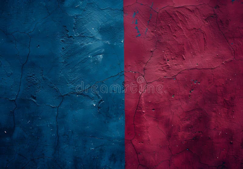 Textured Red and Blue Split Wall Background Stock Illustration ...