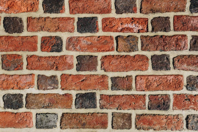 Textured Red Brick Wall Background or Backdrop, Rectangular Red ...