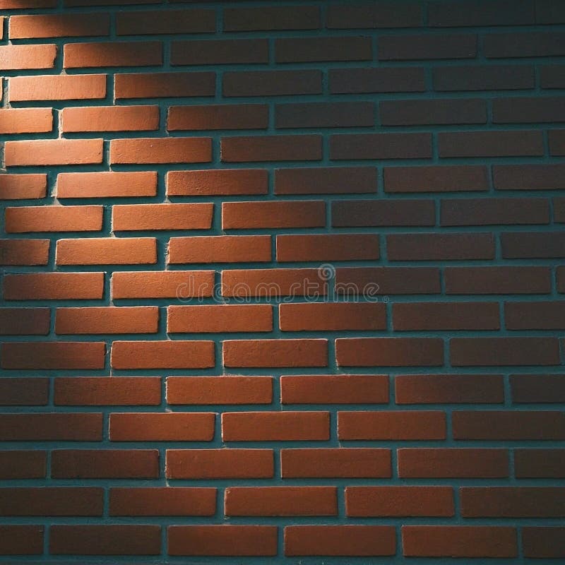 Textured Red Brick Wall with Warm Sunlight Stock Illustration ...