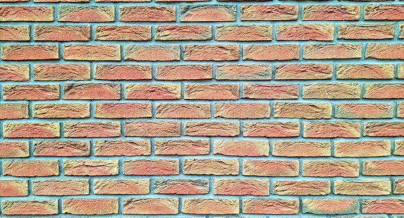 Textured Red and Orange Brick Wall Stock Photo - Image of exterior ...