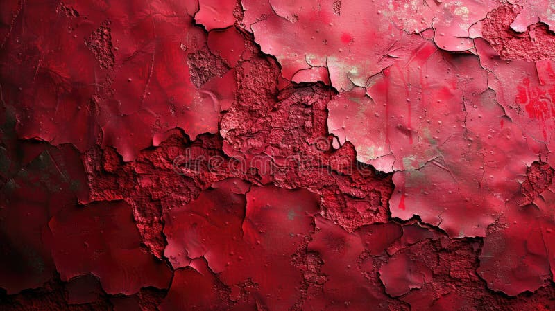 Textured Red Peeling Paint Surface Stock Illustration - Illustration of ...