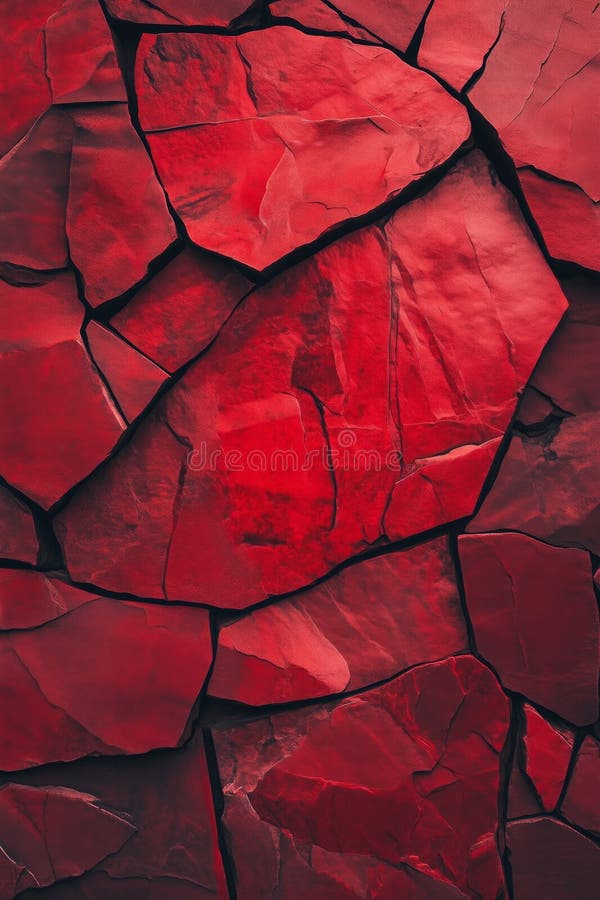 Textured Red Rock Pattern with Detailed Cracks and Natural Layers Stock ...