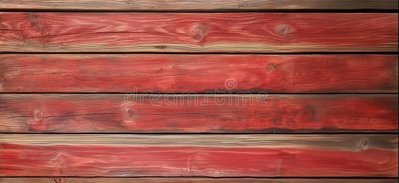 Textured Red Wooden Planks with Natural Grain Patterns and Weathered ...