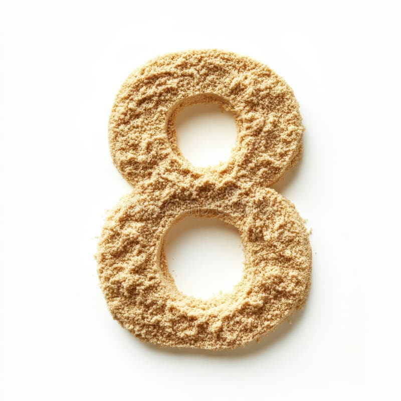 A Textured Representation of the Number 8, Resembling a Natural ...