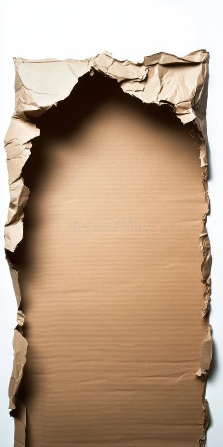 Textured Ripped Cardboard Background with Crumples and Fractures for ...