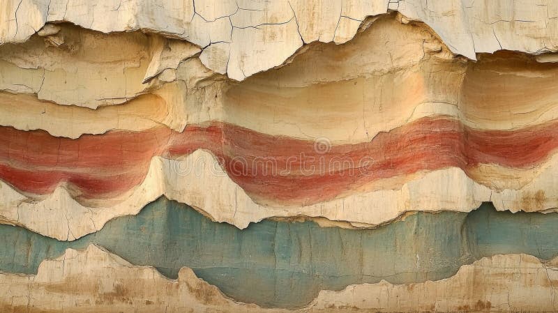 Textured Rock Face Showing Layers of Sedimentary Rock Stock ...