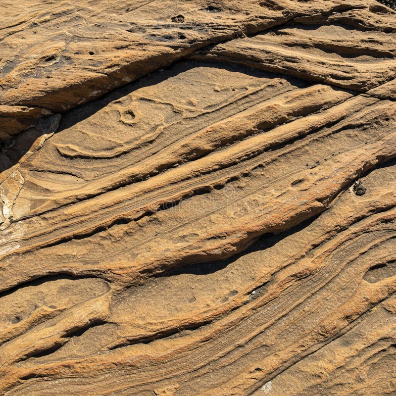 Textured Rock Surface Featuring Prominent Layered Patterns, Likely ...