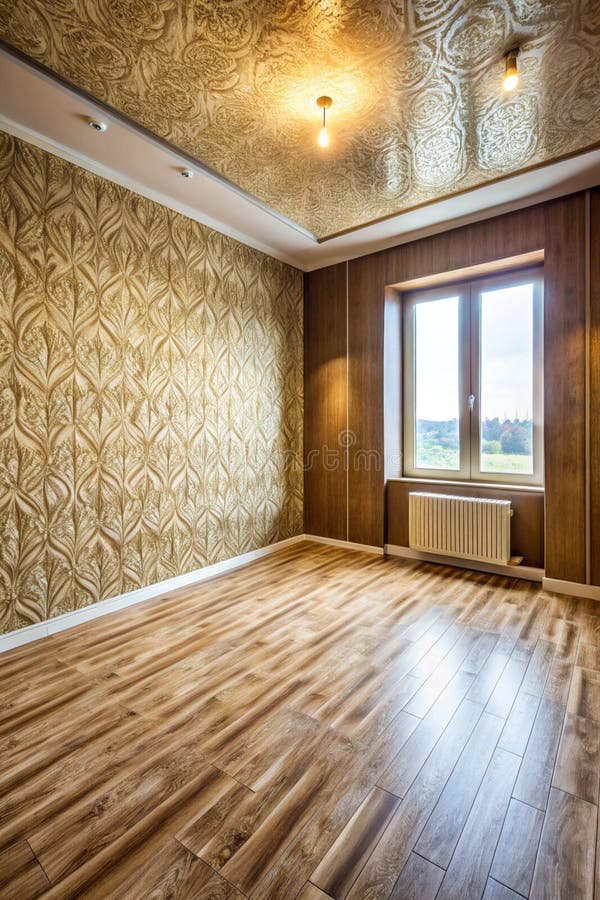 Textured Room Walls and Floor Background Stock Illustration ...