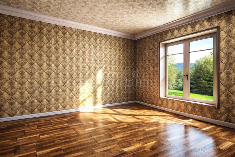 Textured Room Walls and Floor Background Stock Illustration ...