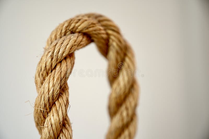 Textured Rope Loop with Focus Blur Stock Image - Image of beige, woven ...
