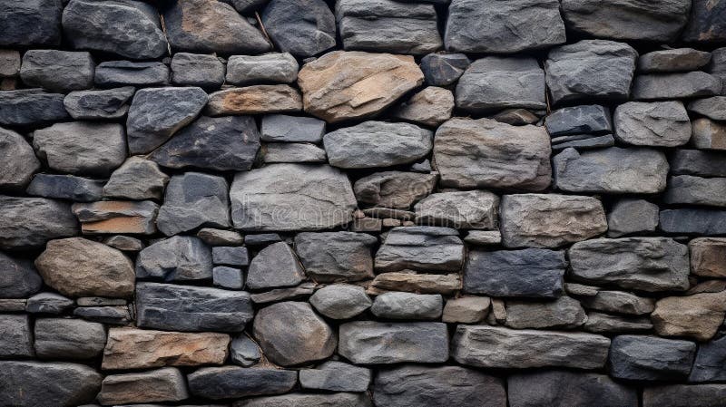 Textured Rough Stone Wall Background Stock Illustration - Illustration ...