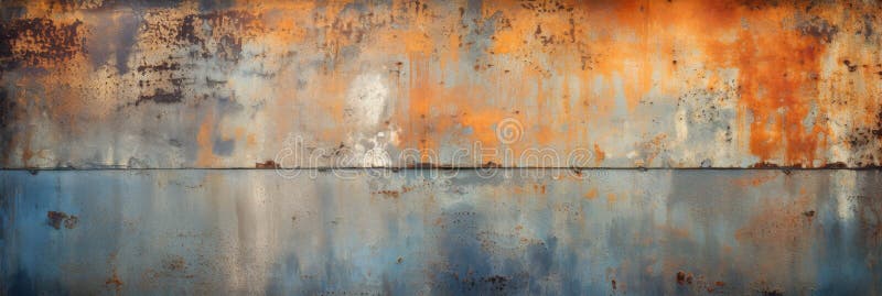 Textured Rust and Weathered Paint on Industrial Metal Wall Background ...