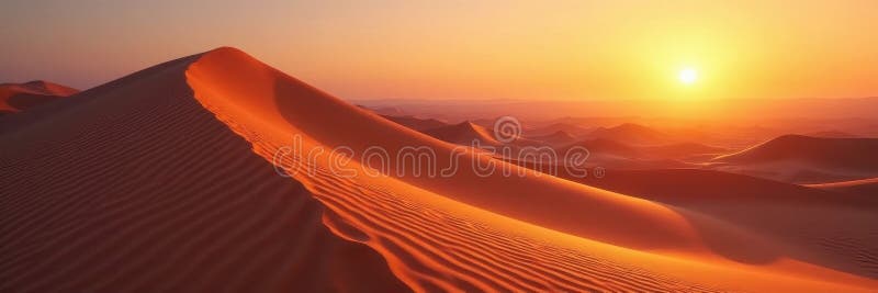 Textured Sand Dunes Glowing with Sunset Light, Sand, Sunset Stock ...