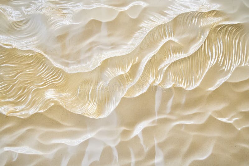 Textured Sand Ripples, Golden Patterns Shaped Naturally by Wind and ...
