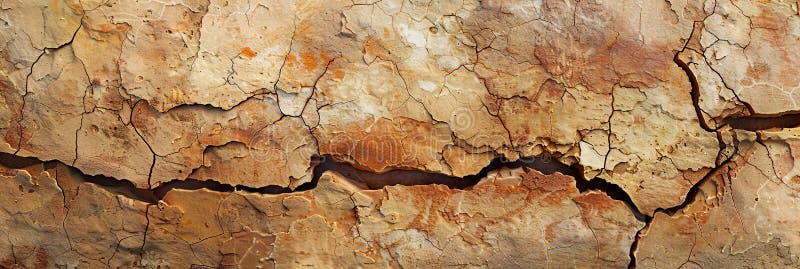 Textured Sandstone Showing Natural Cracks and an Aged Patina Stock ...
