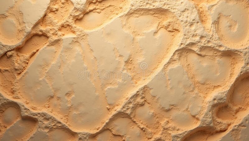 Textured Sandstone Wall in Warm Desert Tones with Deep Ridges Stock ...