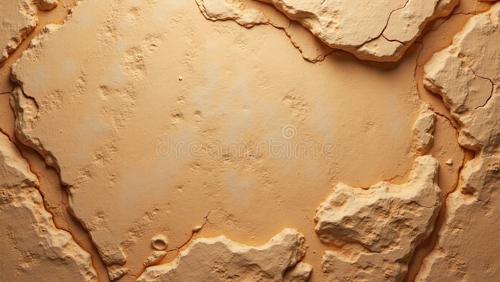 Textured Sandstone Wall in Warm Desert Tones with Deep Ridges Stock ...