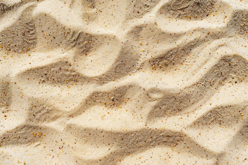 Textured Sandy Beach Surface with Ripples and Granules of Sand, Close ...