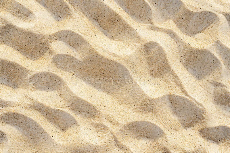 Textured Sandy Beach Surface with Ripples and Granules of Sand, Close ...