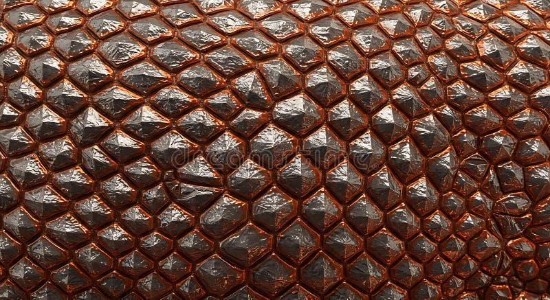 Textured Scale Surface with Reflective Light and Intricate Geometric ...