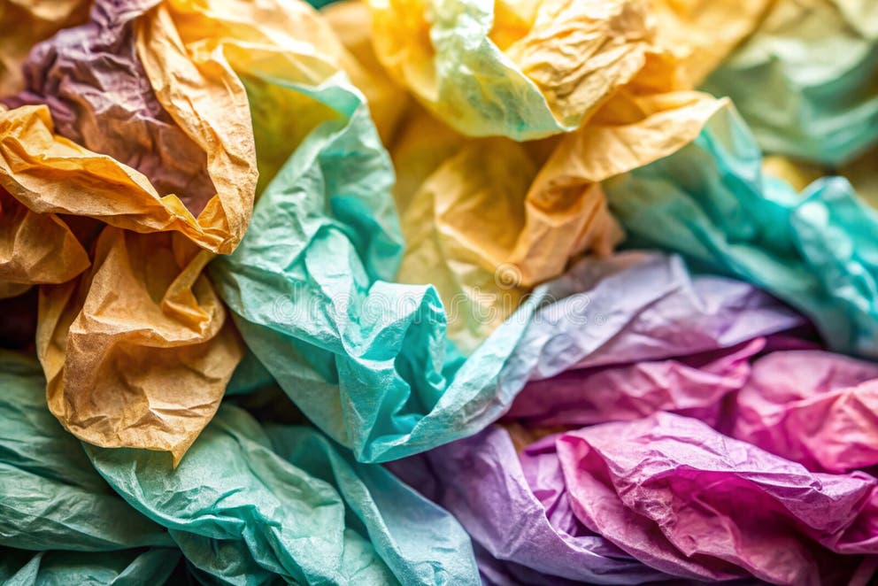 Textured Scrambled Tissue Paper Stock Illustration - Illustration of ...